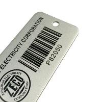 China Custom Aluminum Barcode Tags  Laser Engraved Industrial Asset ID Labels for sale