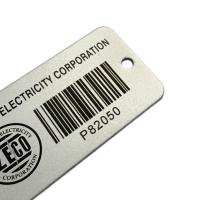 China Custom Aluminum Barcode Tags  Laser Engraved Industrial Asset ID Labels for sale
