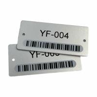China Customized Aluminum Metal Barcode Labels, Durable Professional Identification for sale
