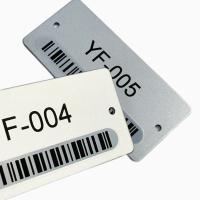 China Customized Aluminum Metal Barcode Labels, Durable Professional Identification for sale