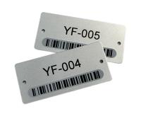 China Customized Aluminum Metal Barcode Labels, Durable Professional Identification for sale