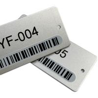 China Customized Aluminum Metal Barcode Labels, Durable Professional Identification for sale