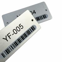 China Customized Aluminum Metal Barcode Labels, Durable Professional Identification for sale