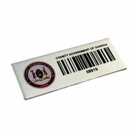 China Custom Aluminum QR Code Name Plates Printed Aluminum Inventory Tags for sale