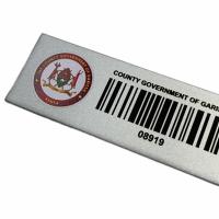 China Custom Aluminum QR Code Name Plates Printed Aluminum Inventory Tags for sale