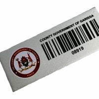 China Custom Aluminum QR Code Name Plates Printed Aluminum Inventory Tags for sale
