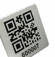 China Custom Square Aluminum QR Code Tags | Waterproof Durable Metal ID Labels for sale