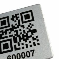 China Custom Square Aluminum QR Code Tags | Waterproof Durable Metal ID Labels for sale