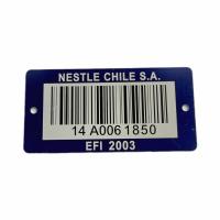 China Customized Durable Metal Barcode Labels With Two Fixed Holes For Stable Recognition for sale