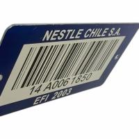 China Customized Durable Metal Barcode Labels With Two Fixed Holes For Stable Recognition for sale