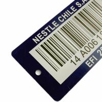 China Customized Durable Metal Barcode Labels With Two Fixed Holes For Stable Recognition for sale