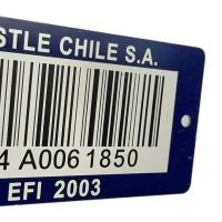 China Customized Durable Metal Barcode Labels With Two Fixed Holes For Stable Recognition for sale