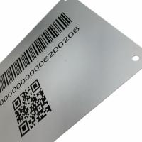 China Customized Metal Barcode And QR Code Labels For Industrial Enterprise Logos for sale