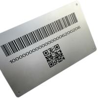 China Customized Metal Barcode And QR Code Labels For Industrial Enterprise Logos for sale