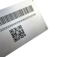 China Customized Metal Barcode And QR Code Labels For Industrial Enterprise Logos for sale