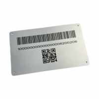 China Customized Metal Barcode And QR Code Labels For Industrial Enterprise Logos for sale