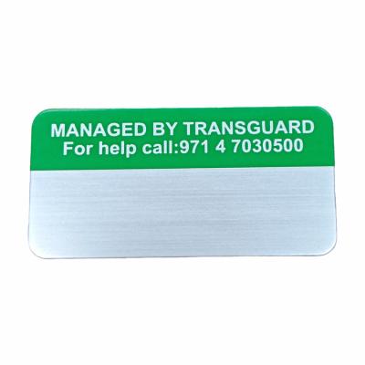 China Aluminum Scratch Holographic Name Plates Asset Tracking QR Code Metal Equipment Tags Inventory Control Waterproof Durable for sale