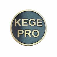 China Custom Curved Round Aluminum Nameplate With Gold Anodized Finish for sale