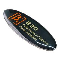 China Custom High-Quality Printed Aluminum Base Epoxy Dome Nameplates for sale