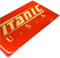 China The Surface Of The Custom Aluminum Nameplate Has A Good Quality Of Epoxy Resin Effect for sale
