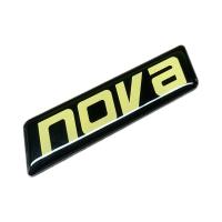 China Customized Epoxy Resin Dome Sticker Printing Yellow Black Metal Label Crystal Soft Sticker for sale