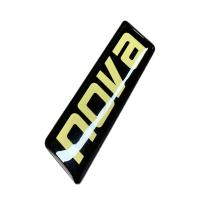 China Customized Epoxy Resin Dome Sticker Printing Yellow Black Metal Label Crystal Soft Sticker for sale
