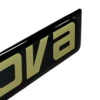China Customized Epoxy Resin Dome Sticker Printing Yellow Black Metal Label Crystal Soft Sticker for sale