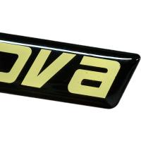 China Customized Epoxy Resin Dome Sticker Printing Yellow Black Metal Label Crystal Soft Sticker for sale