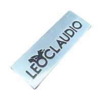 China Custom Anodized Waterproof Aluminum Nameplate Polish Logo Recessed Lacquer Black Paint Label for sale