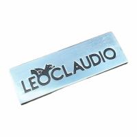 China Custom Anodized Waterproof Aluminum Nameplate Polish Logo Recessed Lacquer Black Paint Label for sale
