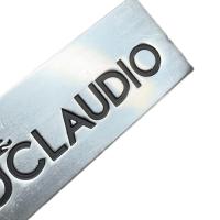 China Custom Anodized Waterproof Aluminum Nameplate Polish Logo Recessed Lacquer Black Paint Label for sale