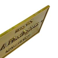 China Custom Vintage Embossed Zinc Alloy Sign With Two Mounting Holes for sale
