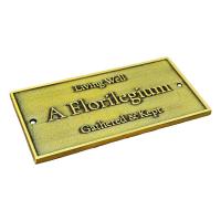 China Custom Vintage Embossed Zinc Alloy Sign With Two Mounting Holes for sale