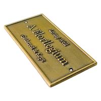 China Custom Vintage Embossed Zinc Alloy Sign With Two Mounting Holes for sale