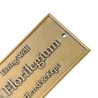 China Custom Vintage Embossed Zinc Alloy Sign With Two Mounting Holes for sale