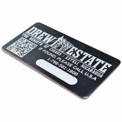 China Custom Black Base Aluminum Laser Barcode Labels With Adhesive Backing for sale