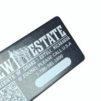 China Custom Black Base Aluminum Laser Barcode Labels With Adhesive Backing for sale