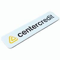 China Aluminum Metal Nameplate With White Background & Adhesive Backing for sale