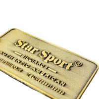 China Custom-made Electroplated Antique Bronze Embossed Zinc Alloy Nameplate for sale