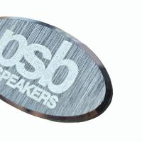 China Factory-made Aluminum Hydraulic Nameplate With Brushed Anodized Silver High-gloss Edge Metal Nameplate for sale