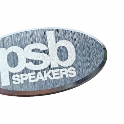 China Factory-made Aluminum Hydraulic Nameplate With Brushed Anodized Silver High-gloss Edge Metal Nameplate for sale