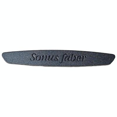 China Manufacture Aluminum Labels Luxury Customized Color Sandblasting Label Anodized Nameplate With Two Feet for sale