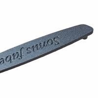 China Manufacture Aluminum Labels Luxury Customized Color Sandblasting Label Anodized Nameplate With Two Feet for sale