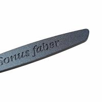 China Manufacture Aluminum Labels Luxury Customized Color Sandblasting Label Anodized Nameplate With Two Feet for sale
