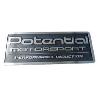 China Custom High-Quality Matte Stainless Steel Nameplates With Etching & Black Filled for sale