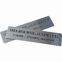 China Custom Metal Aluminum Label Personal Design Brass Alloy Nameplate Laser Engraving Marking Blank Metal Nameplate for sale