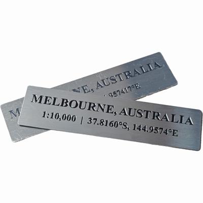 China Custom Metal Aluminum Label Personal Design Brass Alloy Nameplate Laser Engraving Marking Blank Metal Nameplate for sale