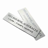 China Custom Metal Aluminum Label Personal Design Brass Alloy Nameplate Laser Engraving Marking Blank Metal Nameplate for sale