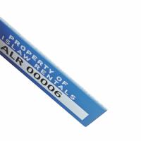 China Custom Blue Background Aluminum Metal Number & Barcode Labels for sale