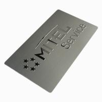 China Custom Polished Lettering Raised Stainless Steel Nameplates Dumb Background Metal Nameplates For Instruments for sale